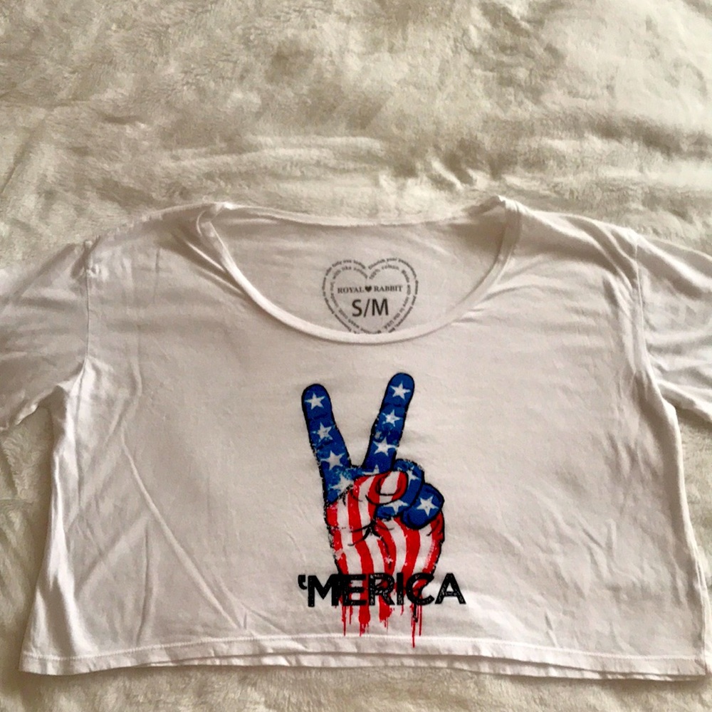 ‘Merica Peace Sign Top - Gem